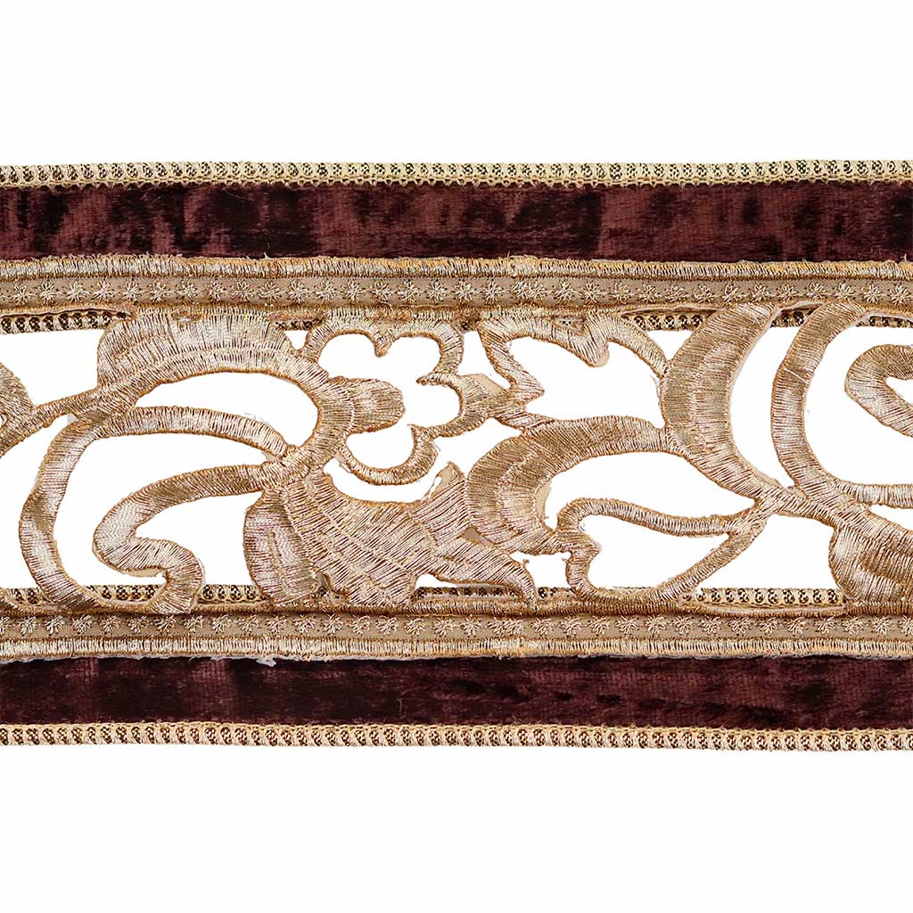 Velvet Dupion Open Swirl Trim Ribbon 10 x 457 cm - Set/2 | Goodwill M&G