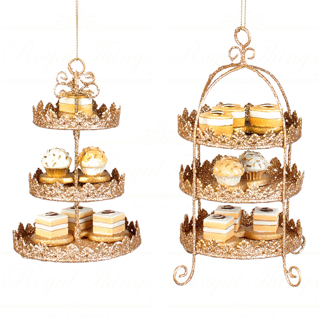 Wire Glitter Cake Stand 15 cm | Xmas ornaments | Royal Things