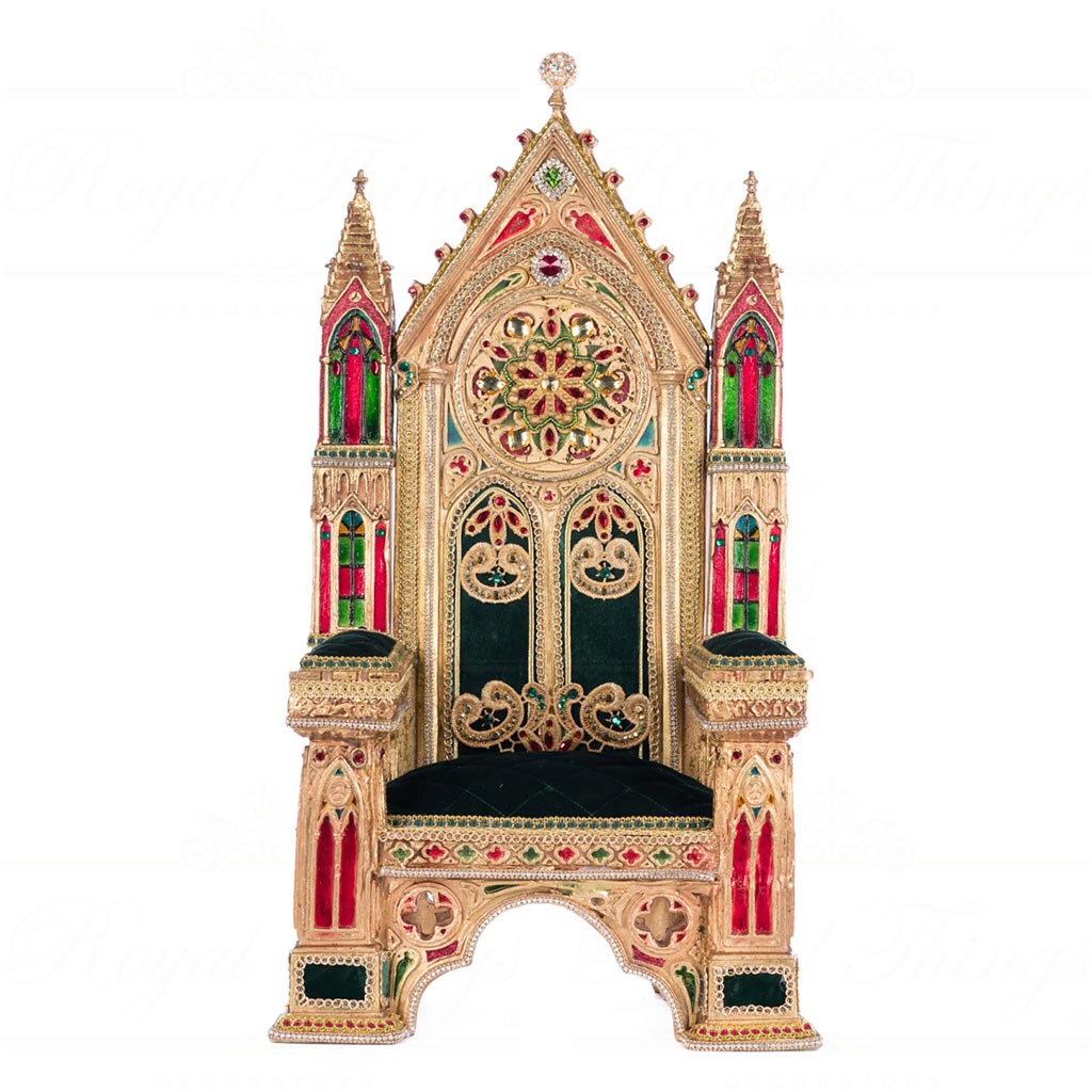 Christmas Castle Santa Chair/Throne Tabletop 54 cm | Katherine's Collection